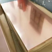 China 1000 X 2000mm Decorative Copper Sheets Red Rectangular T2 High Corrosion Resistance for sale