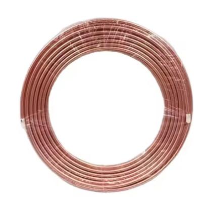 China ASTM B280 AC 3/8'' 1/2'' 3/4'' 1/4'' Straight Copper Tube For HVAC Rolling Pancake Coil for sale