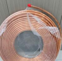 China Gas Powered Copper Refrigeration Tube Pancake Coil Soft Temper Ends ASTM B280 Industrial for sale