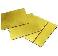 China ASTM C28000 C27400 Gold Plated 0.8 Mm Brass Sheet Custom Made for sale