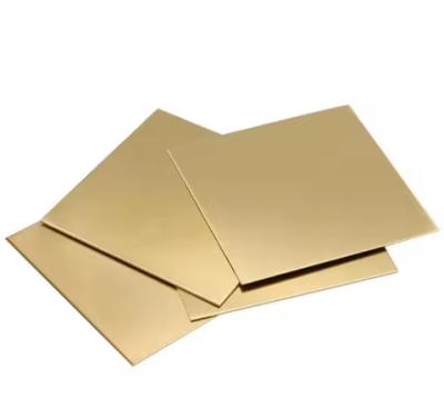 China 1mm 10mm H65 H62 H90 H80 Gold Color Brass Plated Sheet Metal for sale