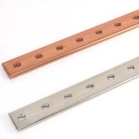 China Copper Busbar for Electrical Use Power Distribution Equipment with Hole Electrical Copper Grounding Strip for sale