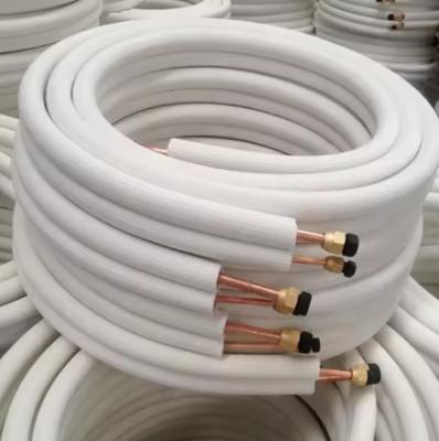 China Insulated Copper Tube Coil with 0.8mm Wall Thickness and Pre-installed Nuts for HVAC Refrigerant Systems for sale