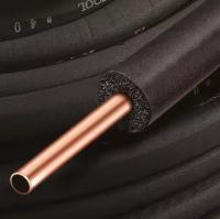 China Insulated Copper Tube Coil with 0.8mm Wall Thickness and Pre-installed Nuts for HVAC Refrigerant Systems for sale