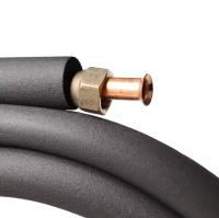 China Insulated Copper Tube Coil with 0.8mm Wall Thickness and Pre-installed Nuts for HVAC Refrigerant Systems for sale