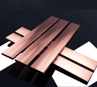China T3 Grade Copper Busbar Flat Copper Bar with 1-12mm Thickness for Heat Dissipation and Electrical Applications for sale