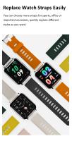 China ODM 3ATM Square Shape Smart Watch Stress Monitor Multipurpose for sale