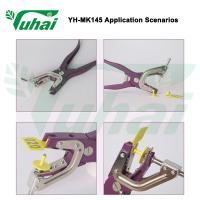 China Livestock Ear Tag Applicator Purple Animal Metal Identification Tagger Plier for sale