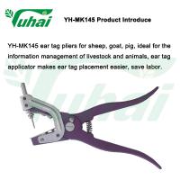 China Livestock Ear Tag Applicator Purple Animal Metal Identification Tagger Plier for sale