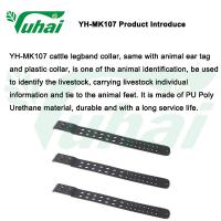 China Black Livestock ID Tags Ankle Strap 35x4cm Ligghtweight Cattle Leg Bands Foot Set for sale