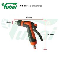China Hose Power Sprayer Nozzle Detachable Garden Pressure Spray Watering Hose Spray Gun for sale