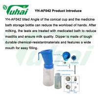 China 300ml Teat Dip Cup Medicated Bath Cup PP Material Foam Non Return For Cow Washing for sale