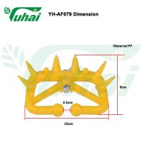 China Yellow Green Plastic Calf Weaner , 12.2*8.7*3.3cm Size Cattle Weaning Nose Rings Non Toxic for sale