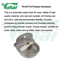 China SS304 Livestock Water Bowl Stainless Steel Animal Water Bottle With Floating Ball Flat Tongue for sale