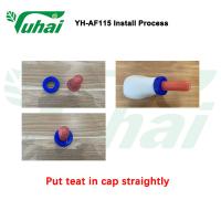 China Animal Feeding Bottle 1 Gallon Volume Calf Bottle Bucket With 7x7mm Cross Nipple Hole for sale