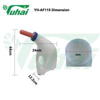 China Animal Feeding Bottle 1 Gallon Volume Calf Bottle Bucket With 7x7mm Cross Nipple Hole for sale