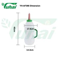 China 27x15mm Calf Feeding Bottles 3.5 Pints Calf Dog Lamb Animal Feeding Milk Bottles for sale