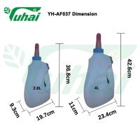 China 2.6l 4l Calf Feeding Bottles Adjustable Milking Bottle With Teat Nipple PP Material Cattle Feeder for sale