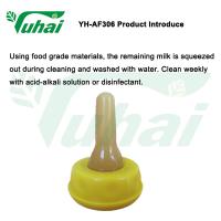 China Pig Piglet Animal Feeding Teats Orange Rubber Feeding Nipple For Bottle Pig Feeder for sale
