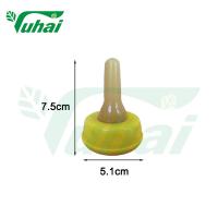 China Pig Piglet Animal Feeding Teats Orange Rubber Feeding Nipple For Bottle Pig Feeder for sale