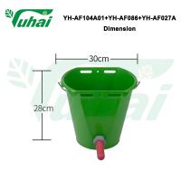 China White Calf Feeding Buckets With Nipple 8l Crash Resistance Animal Feeding Tools for sale