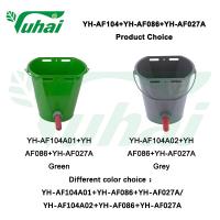 China White Calf Feeding Buckets With Nipple 8l Crash Resistance Animal Feeding Tools for sale