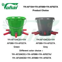 China Crash Resistance Animal Feeding Tools White 8 Liter Volume Cattle Lick Buckets for sale