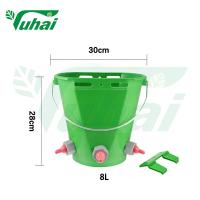 China 8L Lamb Feeding Buckets Goat Bucket Feeder With Teat Animal Feeding Bucket for sale
