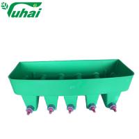 China 2l Cow Feeding Teat Buckets Green Calf Feeder Bucket With Nipple for sale