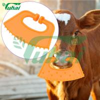 China 11 × 7 × 0.5cm Calf Weaning Rings, Plastic Cattle Waner For Calf, Yellow Calf Weaner Nose Ring for sale