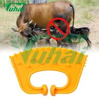 China 11 × 7 × 0.5cm Calf Weaning Rings, Plastic Cattle Waner For Calf, Yellow Calf Weaner Nose Ring for sale
