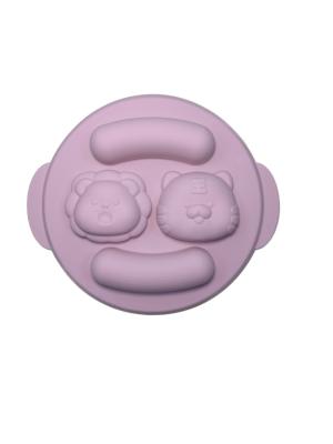China Safe Weaning Silicone Plates And Bowls BPA Free 135 Gram With Size Is 23*18*3.7 cm And Weight Is 115 Gram for sale