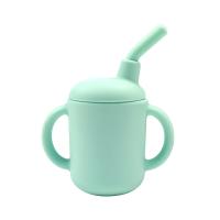 China 120ml Silicone Spill Proof Kids Cup Personalized Baby Cup With Straw Capacity Is 120ml With Size Is 10.5*7.3cm*6.1cm And for sale