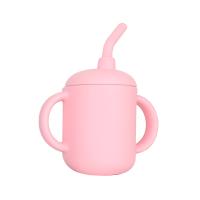 China 120ml Silicone Spill Proof Kids Cup Personalized Baby Cup With Straw Capacity Is 120ml With Size Is 10.5*7.3cm*6.1cm And for sale