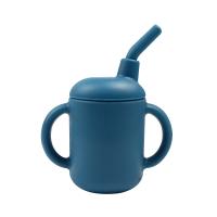 China 120ml Silicone Spill Proof Kids Cup Personalized Baby Cup With Straw Capacity Is 120ml With Size Is 10.5*7.3cm*6.1cm And for sale