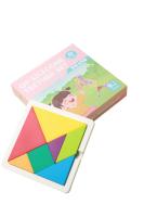China Beginner Silicone Children Puzzle Shape Triangle Rectangle Square With Size Is 15*15*3 cm And Weight Is 230 Gram for sale