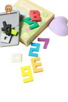China Babies Mini Soft Silicone Puzzle Silicone Building Blocks Customized Service And With Size Is 15*15*3cm Weight 220 gram for sale
