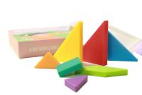 China Babies Mini Soft Silicone Puzzle Silicone Building Blocks Customized Service And With Size Is 15*15*3cm Weight 220 gram for sale