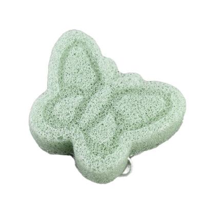 China Butterfly Shape 16 Gram Soft Childrens Konjac Sponge Absorbency Long lasting Durability Unscented for Gentle Cleaning for sale