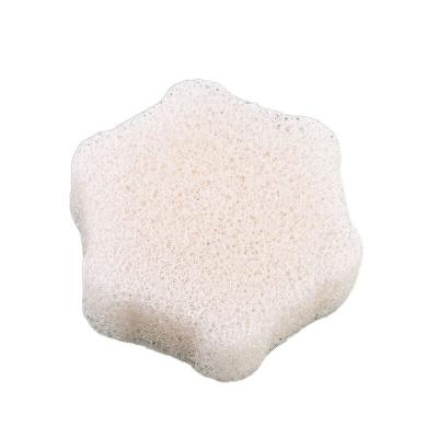 China Assorted Colors Long Lasting Rectangular Shape Konjac Sponge with High Absorbency and Six-pointed Star Design for sale