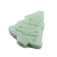 China Pumpkin Shape Green 16Gram Soft Childrens Konjac Sponge Absorbency Long lasting Durability Unscented for Gentle Cleaning for sale