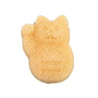 China Assorted Non Toxic Body Konjac Sponge Set Polyurethane Foam Safe Cleaning Lucky Cat Fun Yellow Colours 16 Gram 8*6*2.5cm for sale