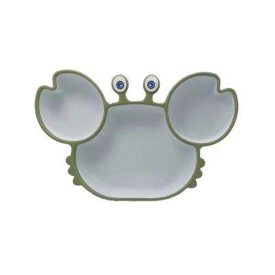 China Bacteria Resistant Childrens Plate And Bowl 2 Colors Crab For Dinner And Weight Is 241 gram With Size Is 23*18*3.7 cm for sale