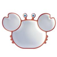 China Blue White Crab Customized Childrens Silicone Plates bowl Phthalate Free With Size Is 23*18*3.7cm And Weight Is 241 Gram for sale