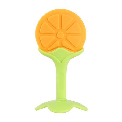 China Waterme Round Shape Gentle Rubber Silicone Baby Teether Food Grade For Infant Teething With Size 8*7.3 cm Weight 44 Gram for sale
