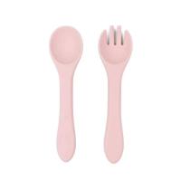 China Silicone Baby Forks Spoons Eco-Friendly 9.5x9.5x4 Cm 48 Grams Khaki/Blue 9 Colours for sale