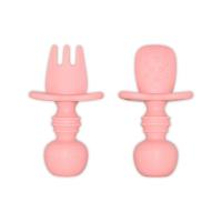 China 48 Grams Different Blue Colors Silicone Baby Forks Spoons Eco Friendly 9.5x9.5x4 Cm for sale