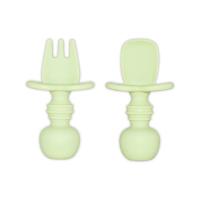 China 48 Grams Different Blue Colors Silicone Baby Forks Spoons Eco Friendly 9.5x9.5x4 Cm for sale