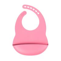 China 3.5*30.6*20.8cm Green Colors Newborn Feeding Silicone Catch Bib With Pocket Custom 81g for sale