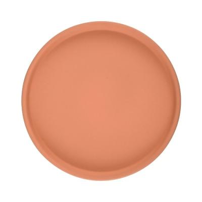 China OEM Weaning Suction Light Orange Colors Silicone Bowls And Plates Set 18x18 With Weight 200Gram for sale